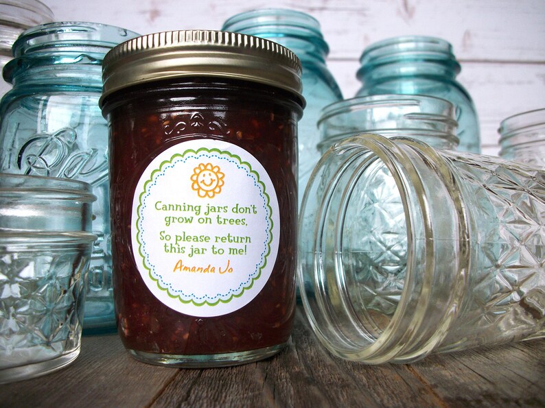Canning Jars Don't Grow on Trees, Funny Custom Round Mason Jar Stickers ...
