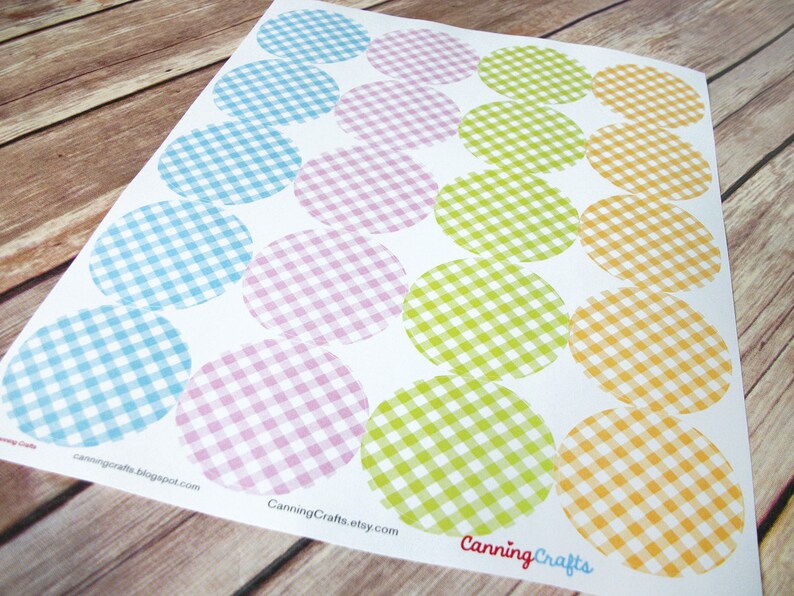 Cottage Chic Lattice Canning Jar Labels Round Stickers for - Etsy