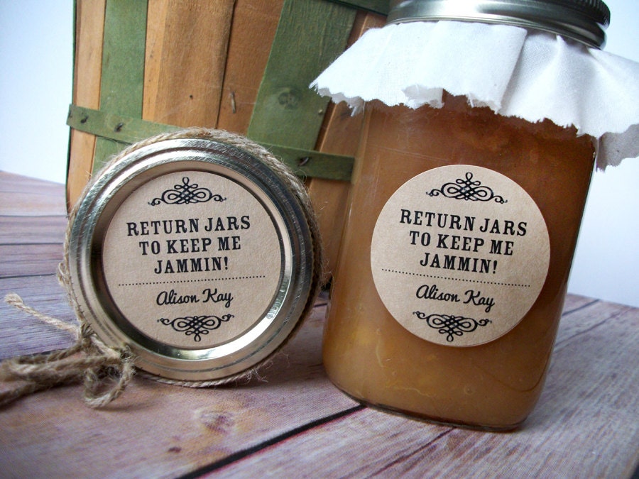 Return Jar to Keep Me Jammin Custom Kraft Paper Canning Jar Labels ...