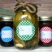 Classic Gingham Canning Jar Labels, Round Mason Jar Stickers in Red ...