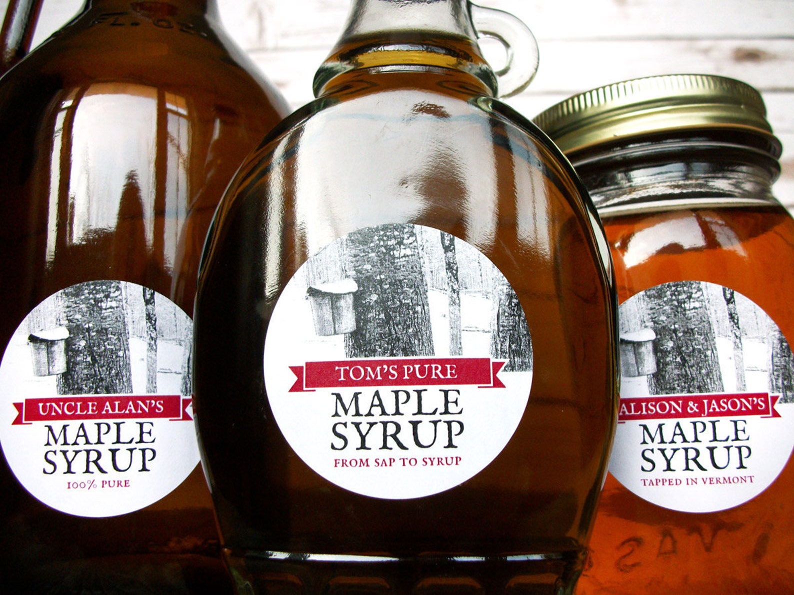 Custom Tree Tapping Maple Syrup Labels Custom Round Canning - Etsy