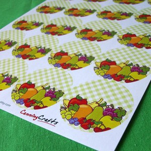 Big Fruit Canning Jar Labels Round Canning Labels for Mason - Etsy