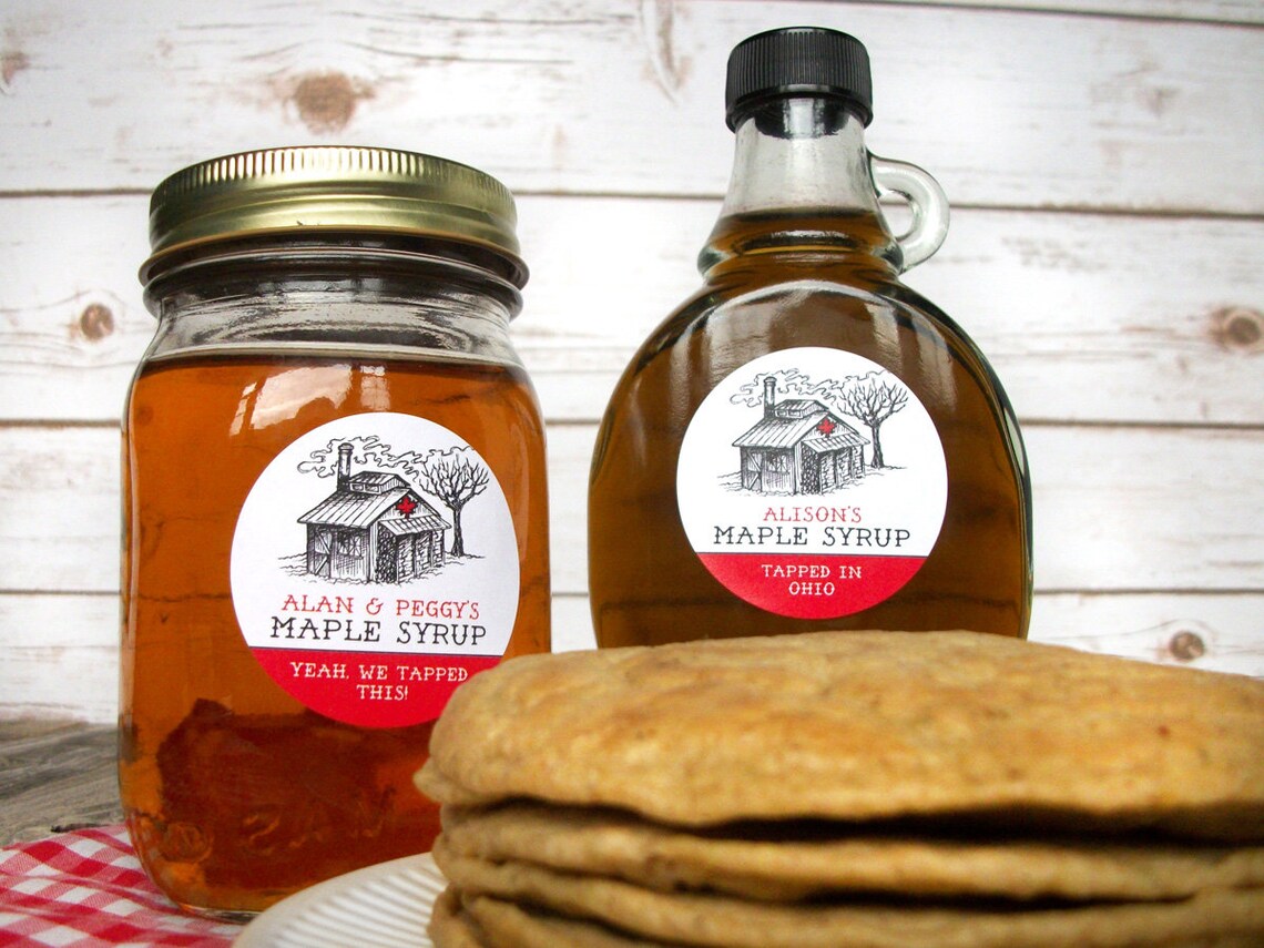 Custom Sugar Shack Maple Syrup Labels for Backyard Sugaring - Etsy