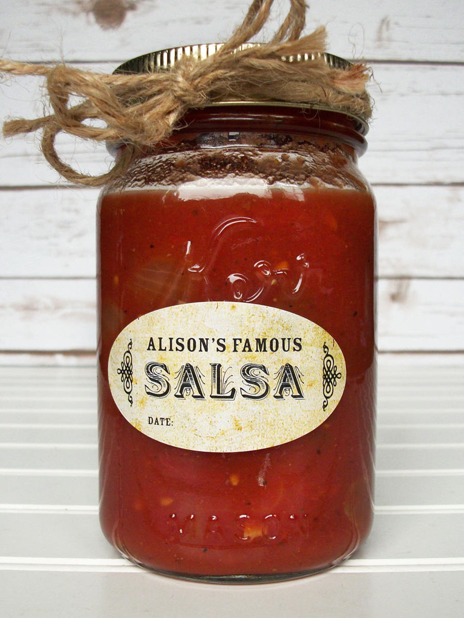 Custom Oval Vintage Canning Jar Labels Stickers for Quilted - Etsy