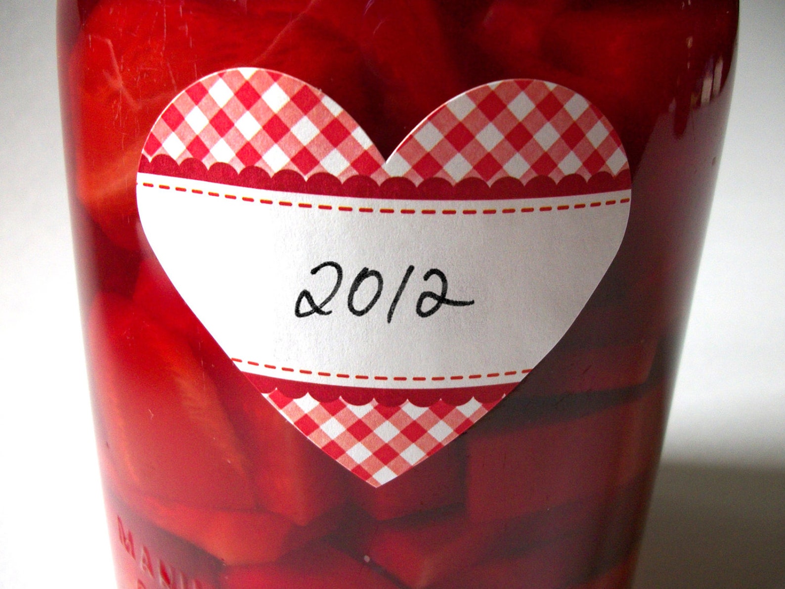 RED Heart Labels Cottage Chic Country Gingham Heart Stickers - Etsy