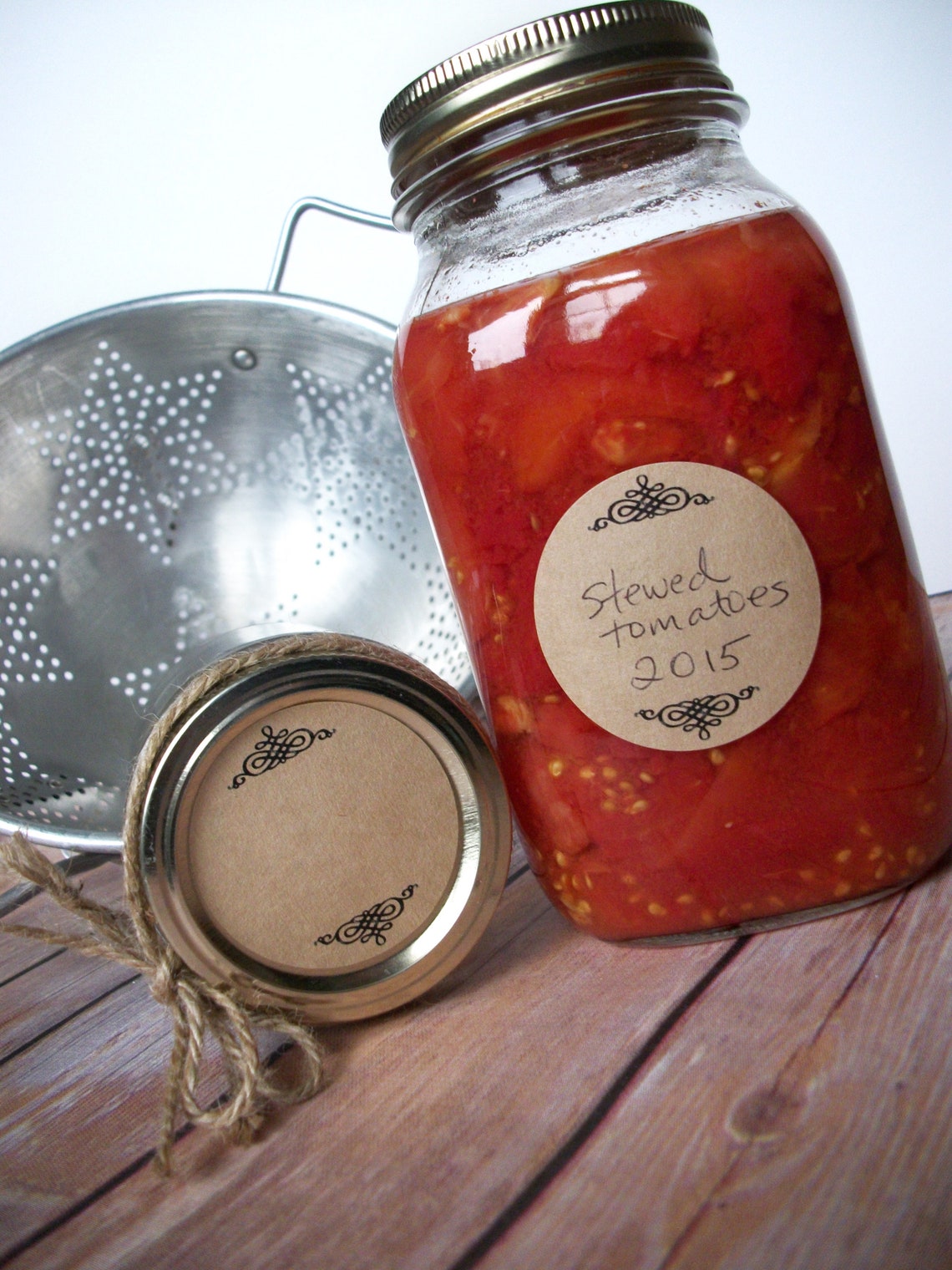 Blank Kraft Paper Canning Jar Labels, Round Vintage Mason Jar Stickers ...