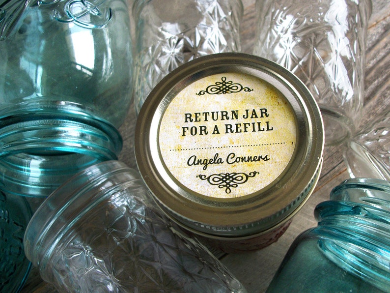 Return Jar for a Refill Custom Vintage Canning Jar Labels - Etsy