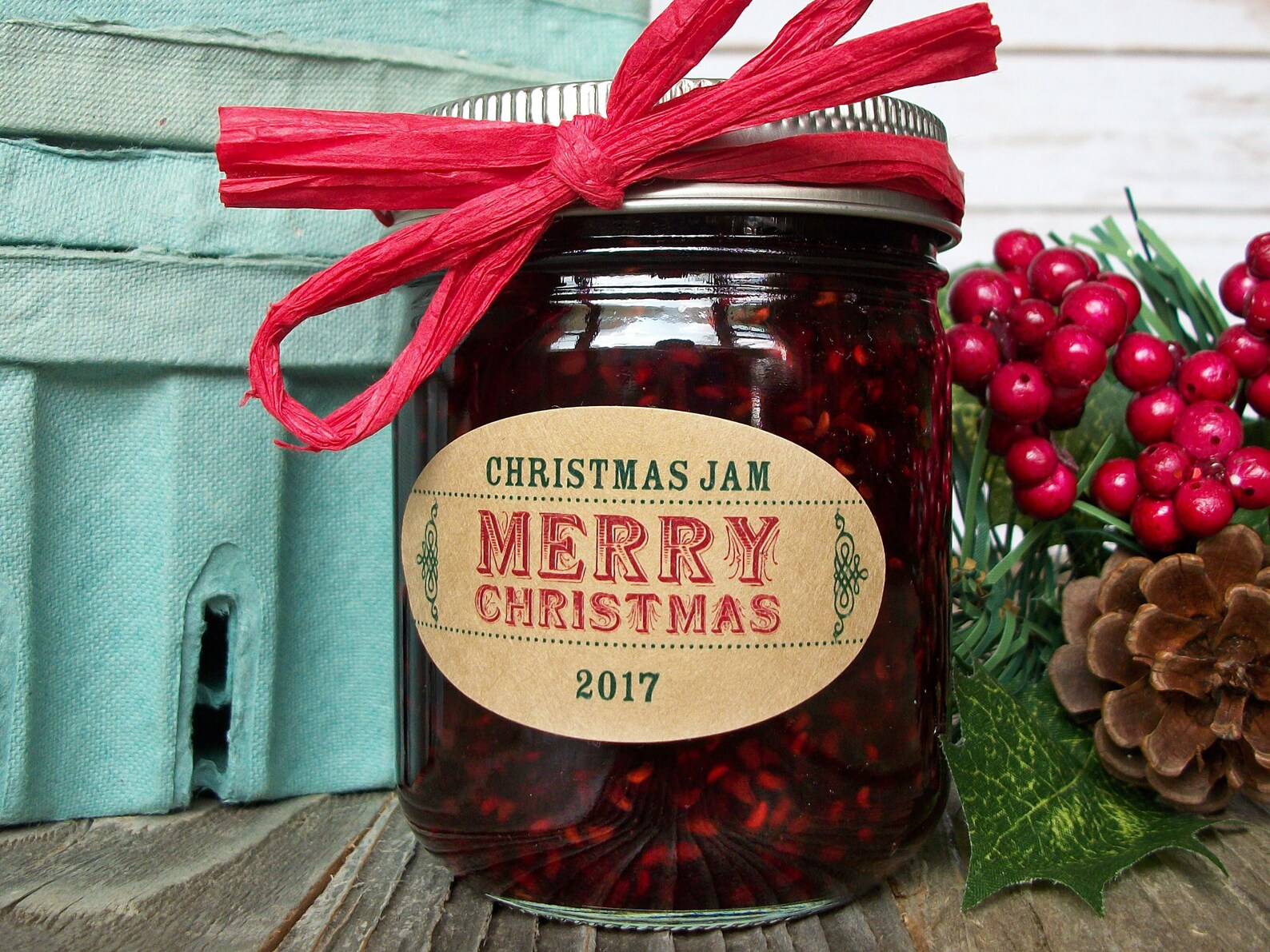 Custom Oval Kraft Christmas Labels, Personalized Holiday Gift Stickers ...