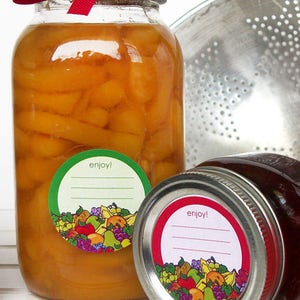 Enjoy Fruit Canning Labels, Jam Jar Labels for Fruit Preservation ...