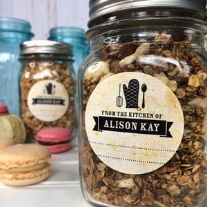 Vintage Custom From the Kitchen of Labels, Custom Personalized Round ...