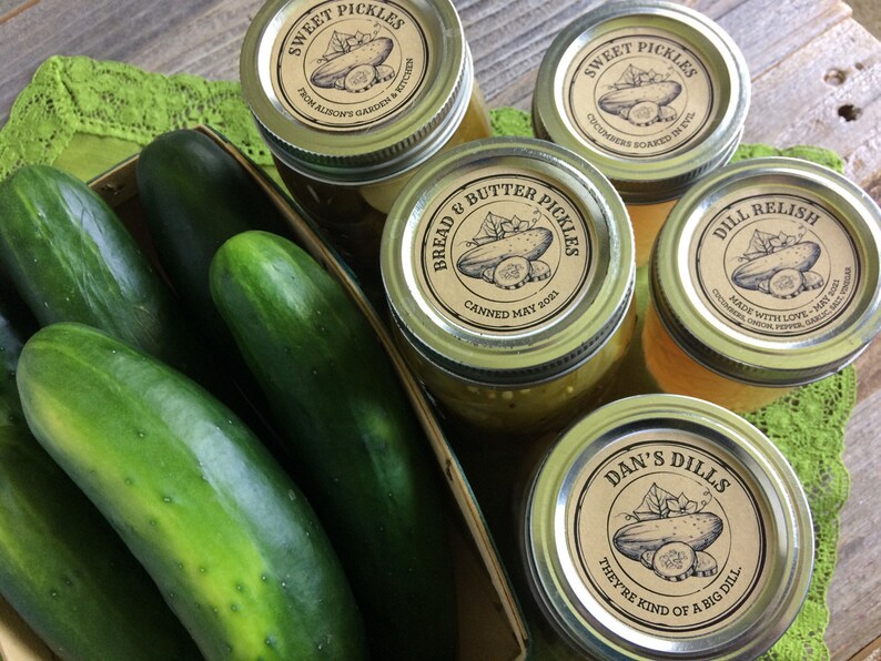 Custom Apothecary Pickle Canning Labels for Relish Dill - Etsy
