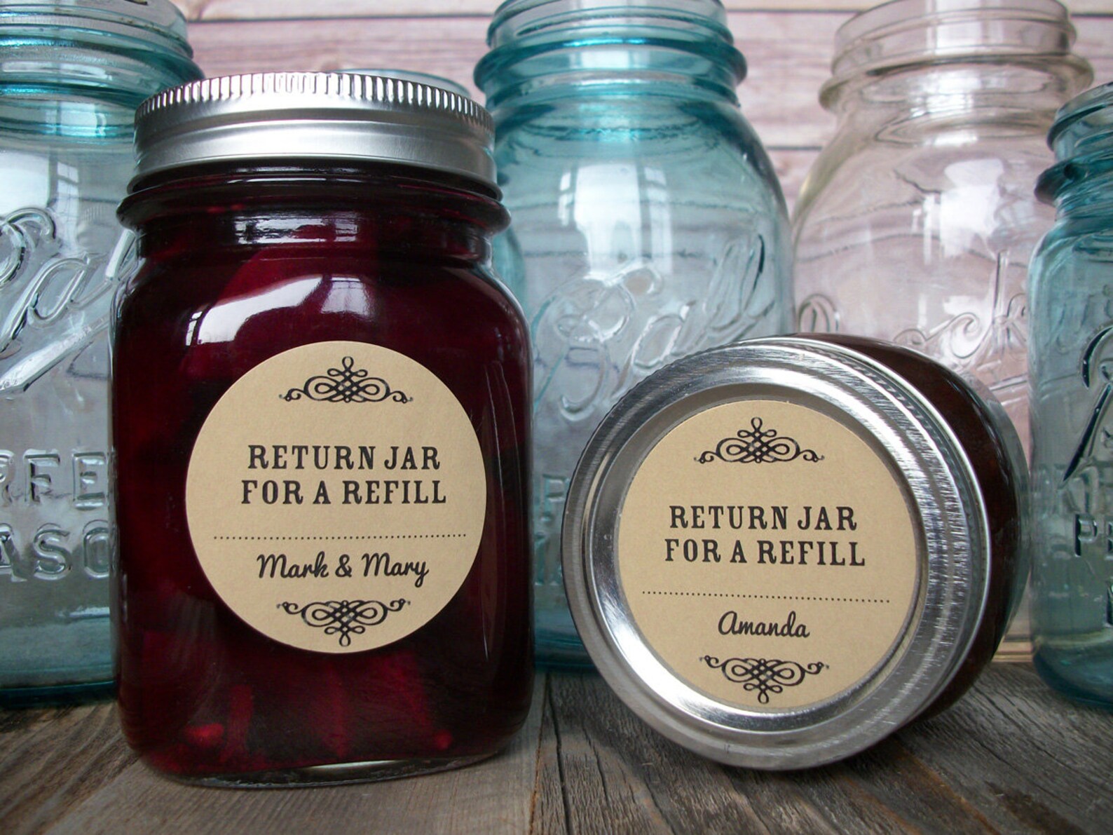 Return Jar for a Refill Custom KRAFT Paper Canning Jar Labels - Etsy