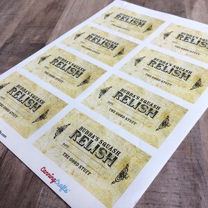 Custom Vintage Rectangle Canning Jar Labels, Printed Horizontal ...