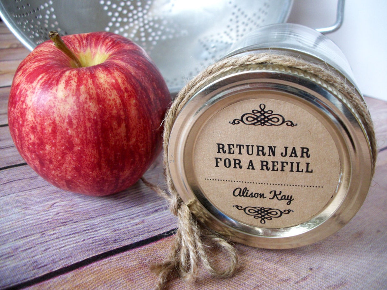 Return Jar for a Refill Custom KRAFT Paper Canning Jar Labels - Etsy