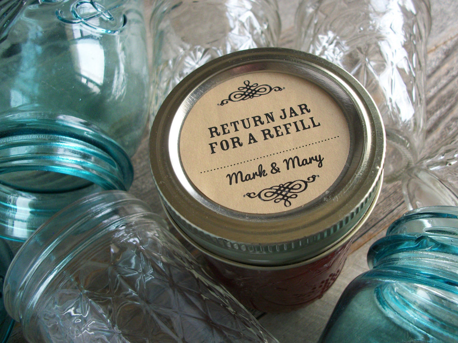 Return Jar for a Refill Custom KRAFT Paper Canning Jar Labels - Etsy