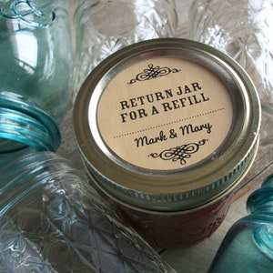 Return Jar for a Refill Custom KRAFT Paper Canning Jar Labels - Etsy
