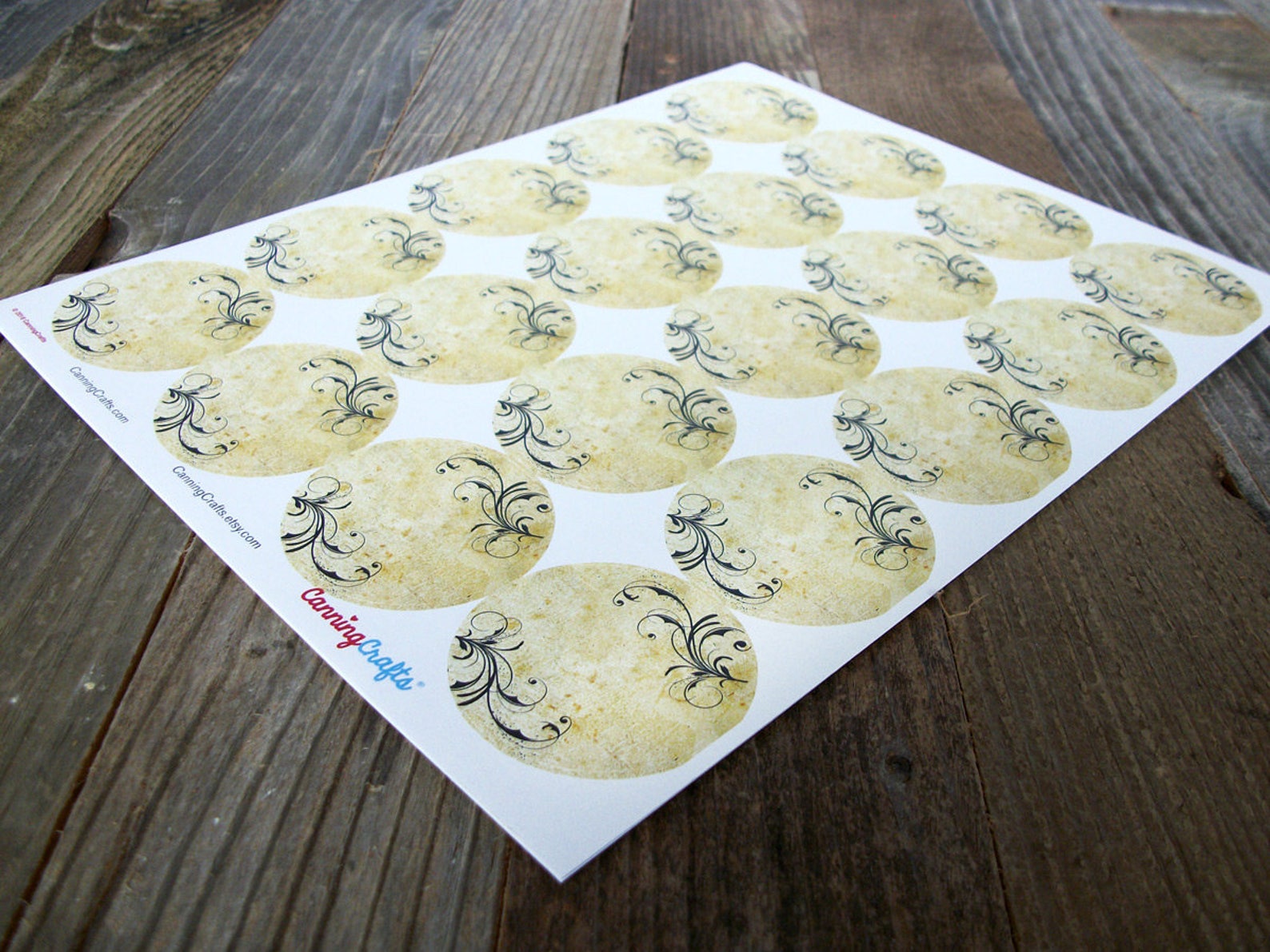 Vintage Whimsical Canning Jar Labels, Round Mason Jar Stickers for ...