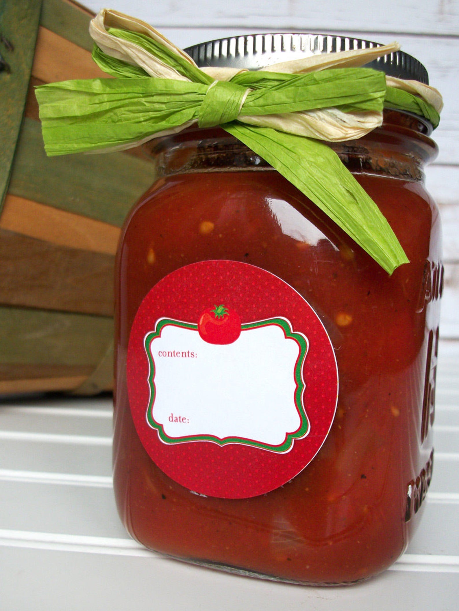 Cute Tomato Canning Jar Labels Round Red Canning Labels for - Etsy