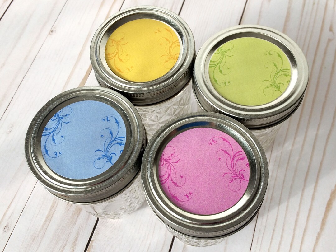 Whimsical Canning Jar Labels, Round Blank Mason Jar Stickers for Jam ...