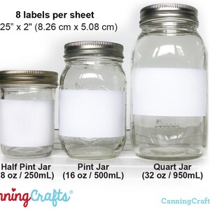 Custom Modern Black & White Rectangle Canning Jar Labels, Printed ...
