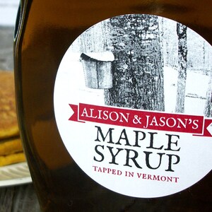 Custom Tree Tapping Maple Syrup Labels, Custom Round Canning Jar Labels ...