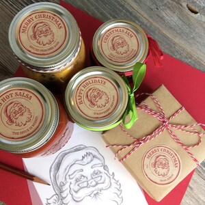 Custom Apothecary Santa Christmas Canning Labels for Jam, Jelly ...