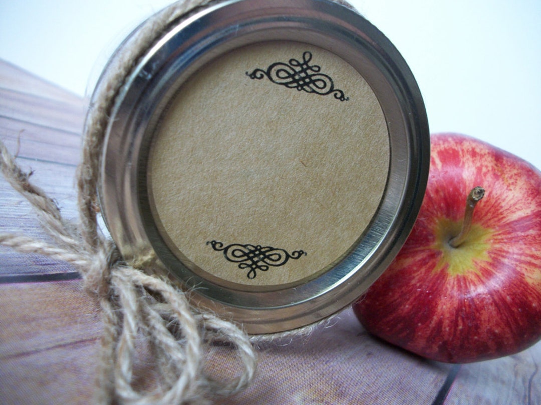 Blank KRAFT Paper Canning Jar Labels, Round Vintage Mason Jar Stickers ...