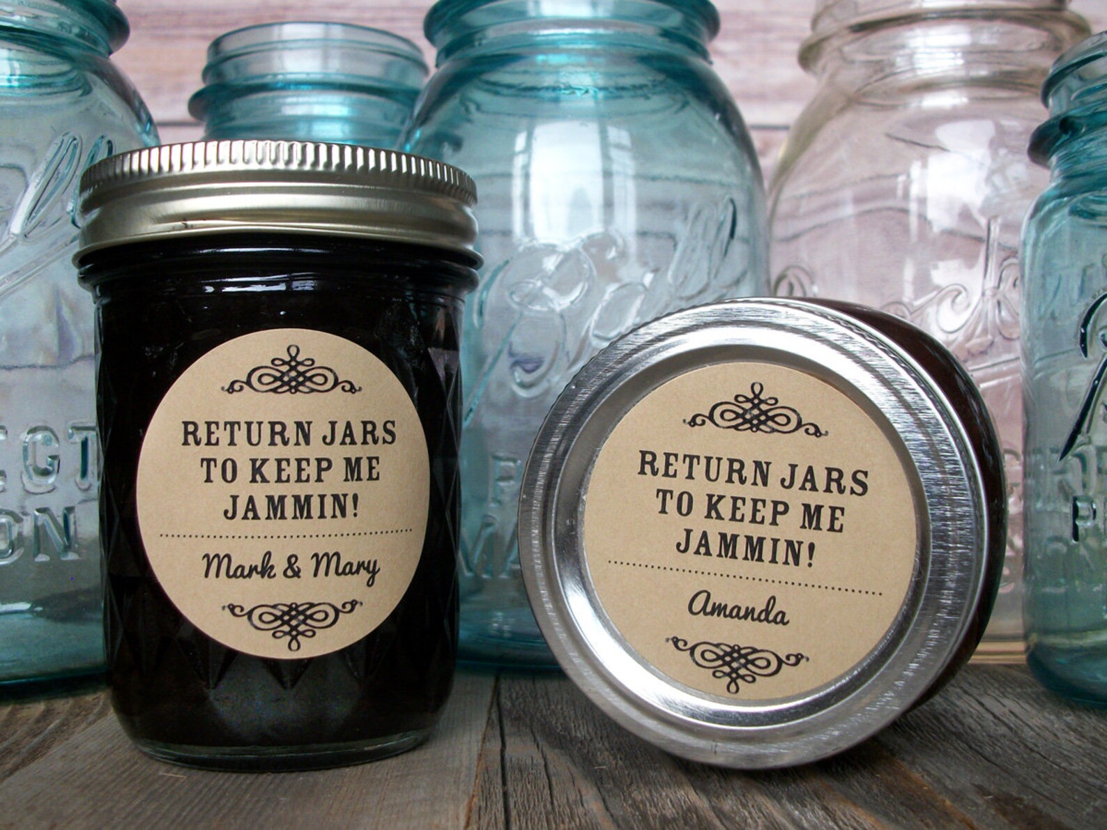 Return Jar to Keep Me Jammin Custom Kraft Paper Canning Jar Labels ...