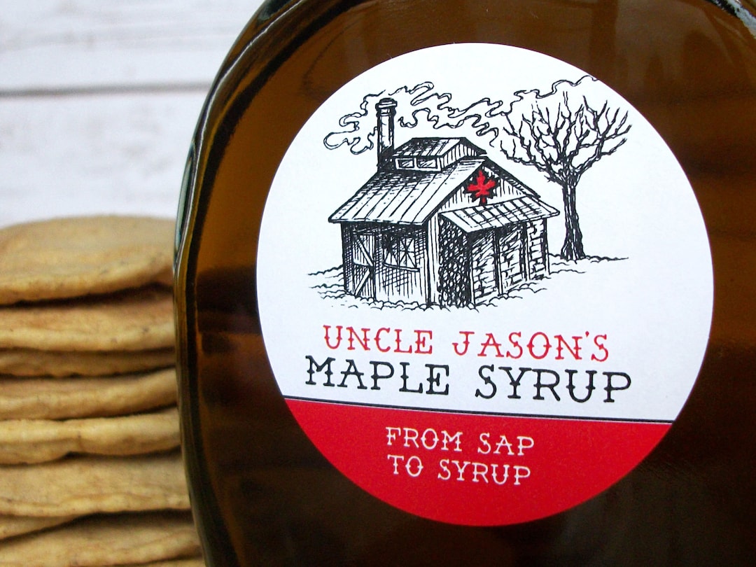 Custom Sugar Shack Maple Syrup Labels for Backyard Sugaring Gifts ...