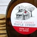 Custom Rubber Stamp Maple Syrup Labels, Red or Black Custom Maple Leaf ...
