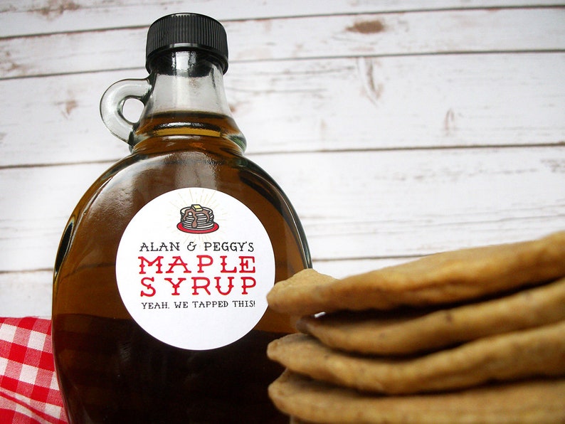 Custom Pancake Maple Syrup Labels for Backyard Sugarers | Etsy