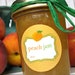 Cute Peach Jam Canning Jar Labels Round Stickers for Regular - Etsy