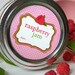RED Raspberry Jam Canning Jar Labels, Round Canning Labels for Fruit ...