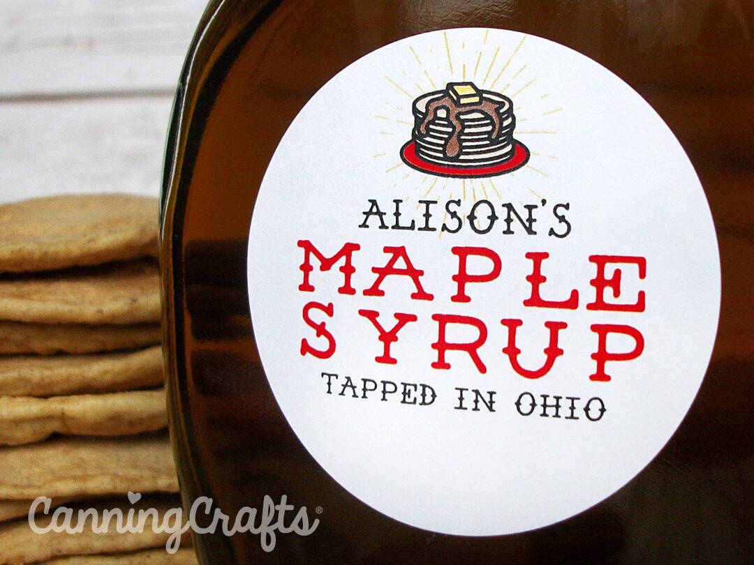 Custom Pancake Maple Syrup Labels for Backyard Sugarers - Etsy