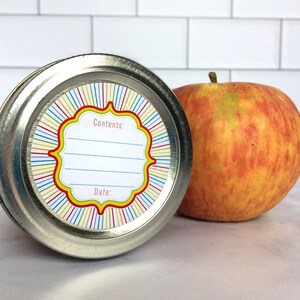 Rainbow Canning Jar Labels, Round Mason Jar Stickers for Fruit Jam ...