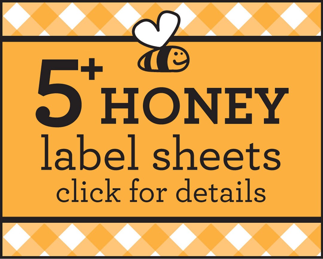SAVE Money on 5 or More Sheets of Custom HONEY Labels With This Listing ...
