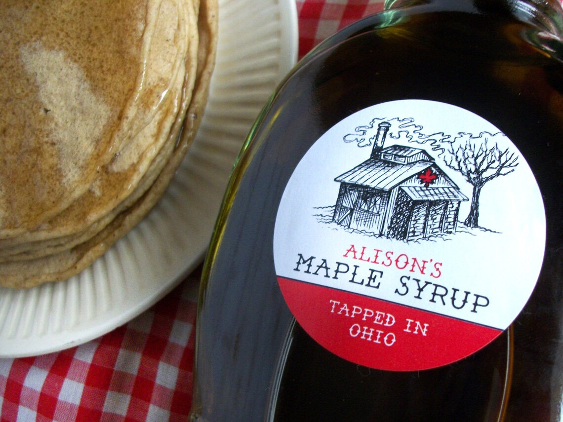 Custom Sugar Shack Maple Syrup Labels for Backyard Sugaring - Etsy