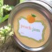 Cute Peach Jam Canning Jar Labels Round Stickers for Regular - Etsy