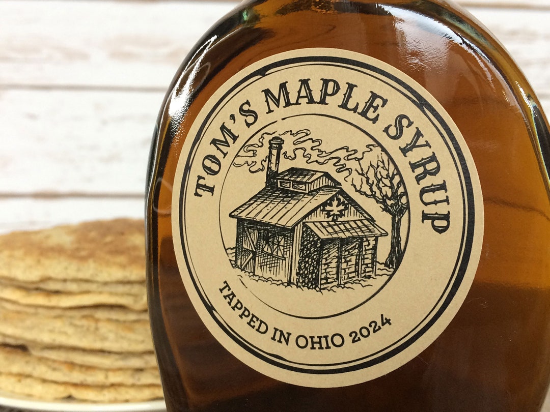 Custom Apothecary Sugar Shack Maple Syrup Labels, Kraft Sap House ...