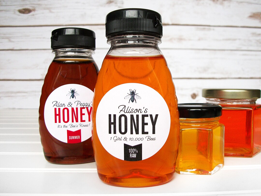 Personalized Colorful Honey Labels, Custom Printed Bottle & Jar Tags ...
