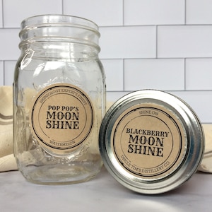 Custom Apothecary Moonshine Labels, Personalized Rustic Kraft Liquor ...
