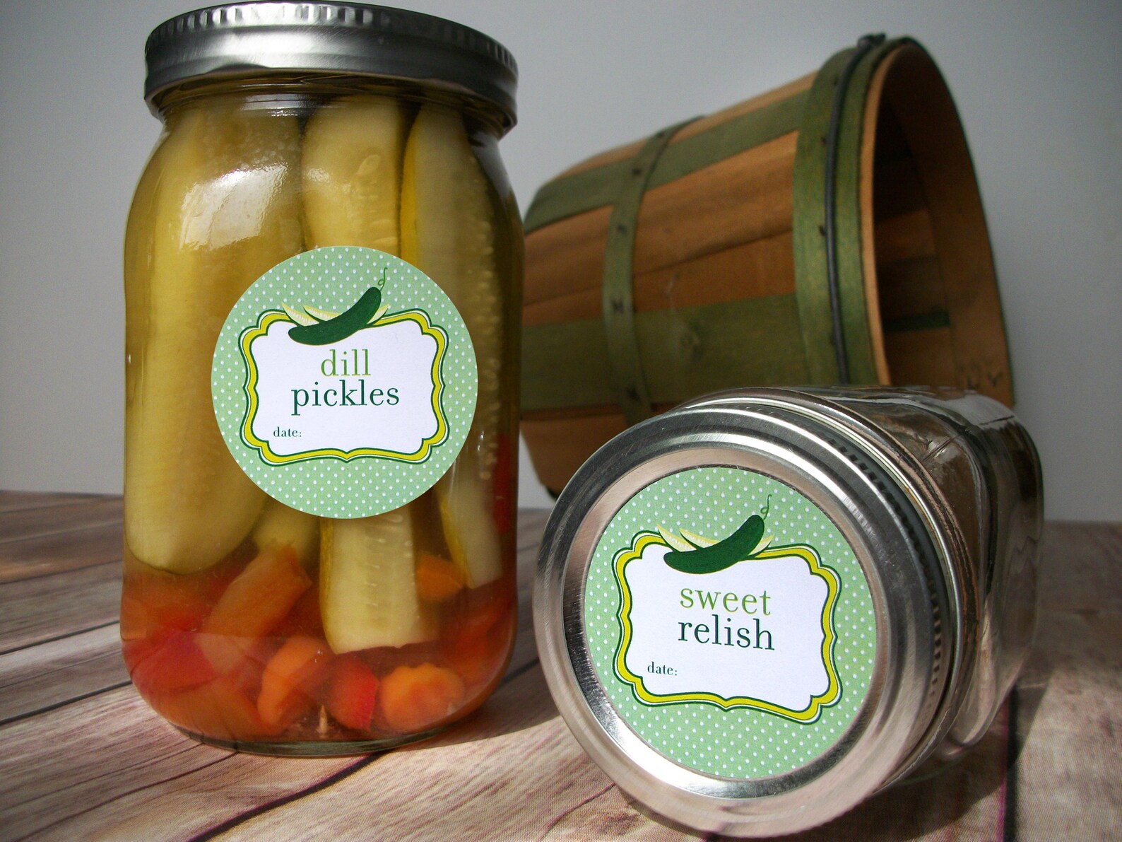 Cute Dill, Sweet, Bread & Butter Pickle, and Relish Canning Jar Labels ...