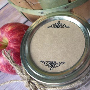 Blank Kraft Paper Canning Jar Labels, Round Vintage Mason Jar Stickers ...