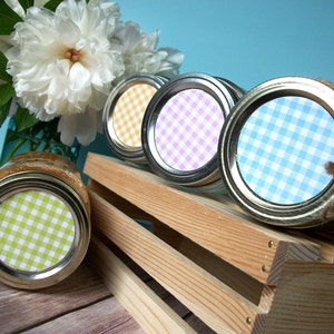 Cottage Chic Lattice Canning Jar Labels Round Stickers for - Etsy