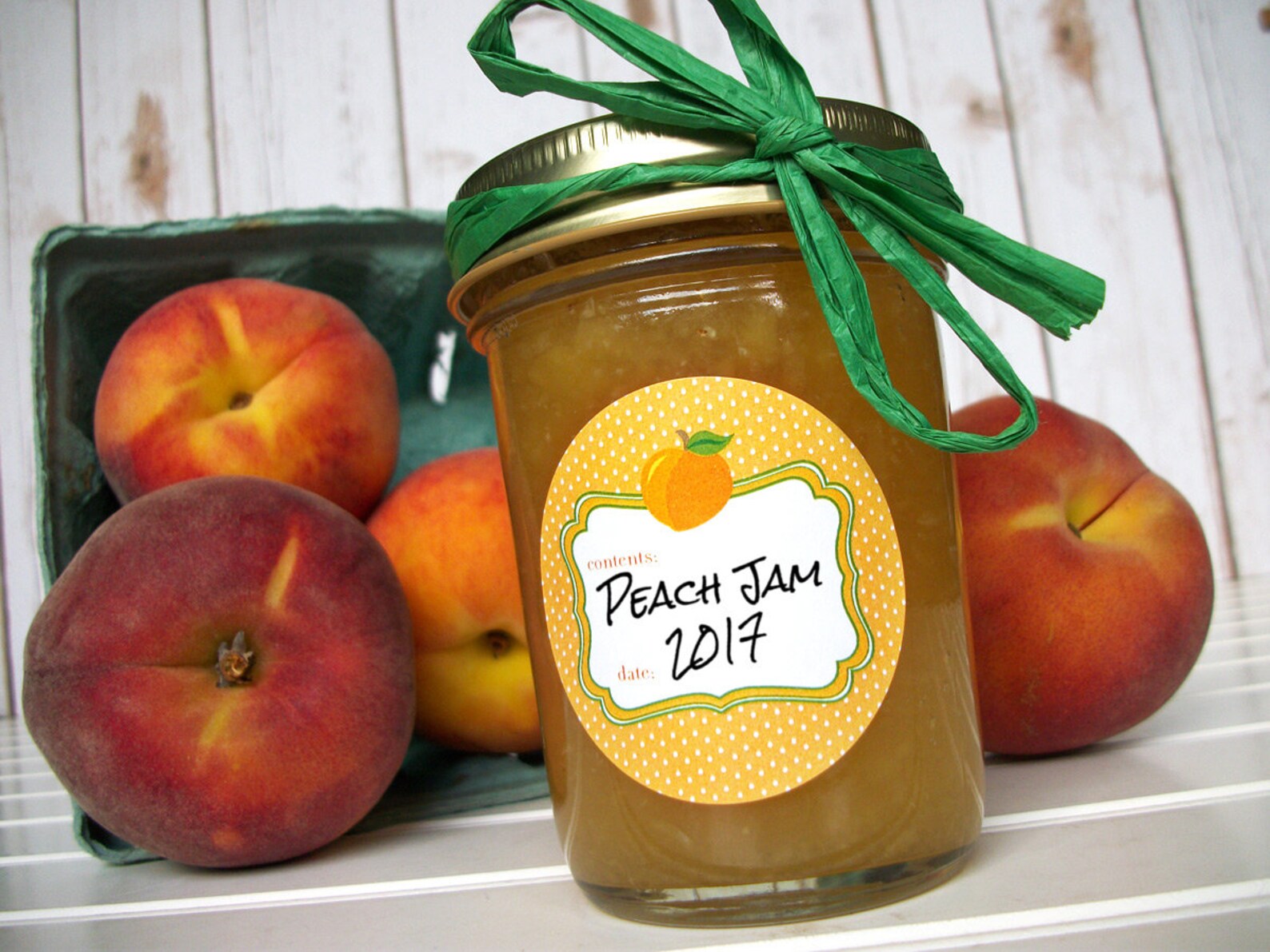 Cute Peach Apricot Canning Jar Labels Round Mason Jar Labels - Etsy