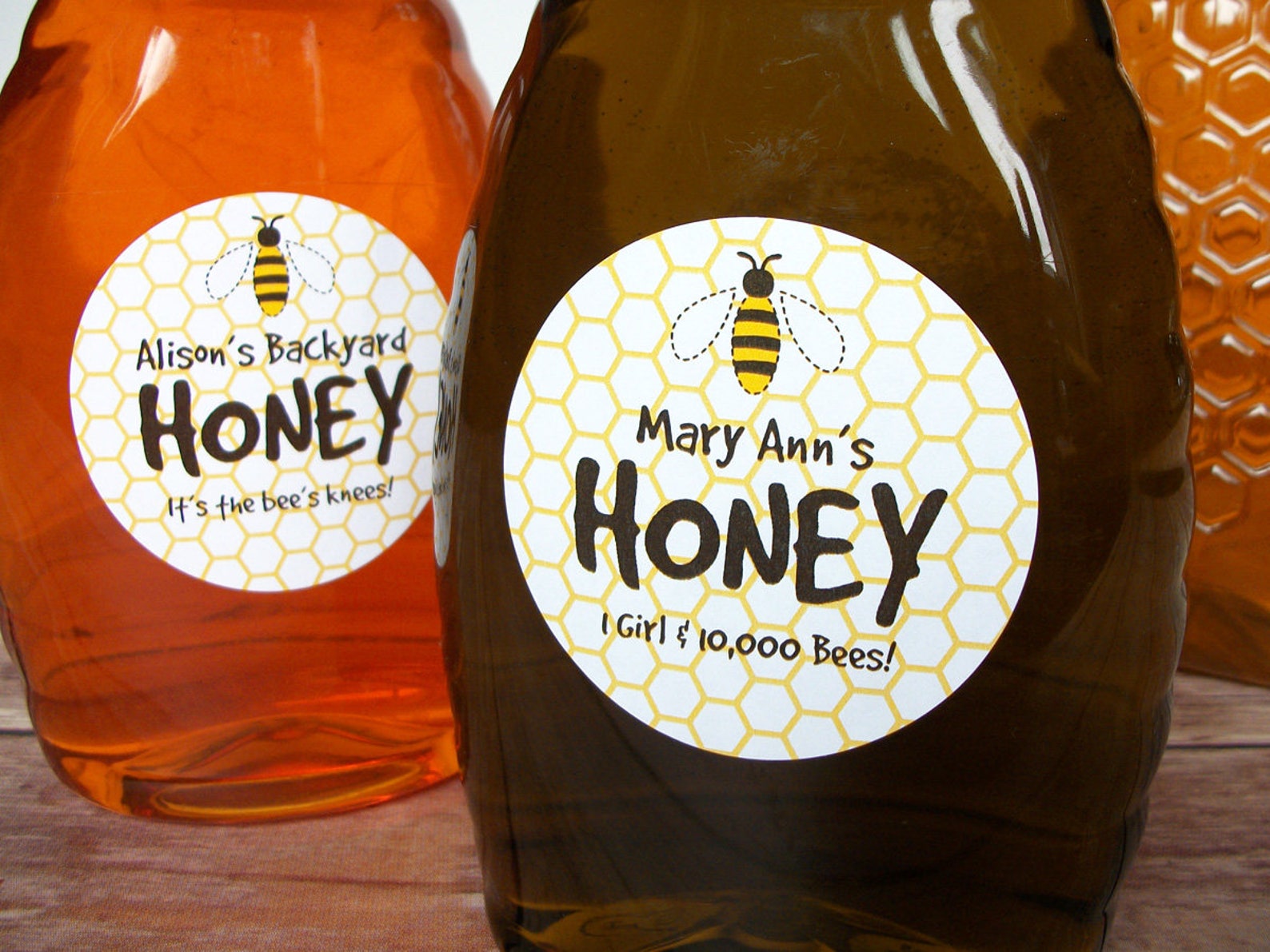 Custom Cute Honey Bee Labels Custom Honey Bottle Labels & | Etsy