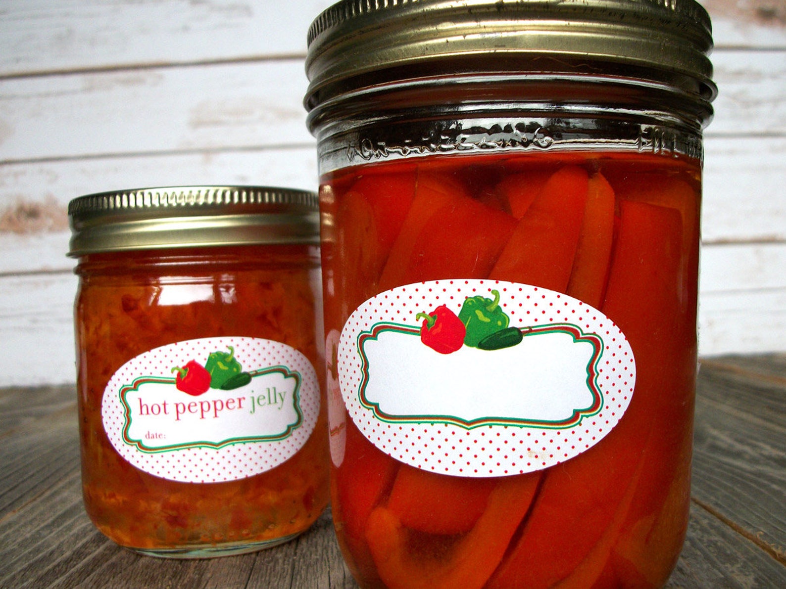 Oval Hot Pepper Jelly Canning Jar Labels Oval Quilted Jelly - Etsy