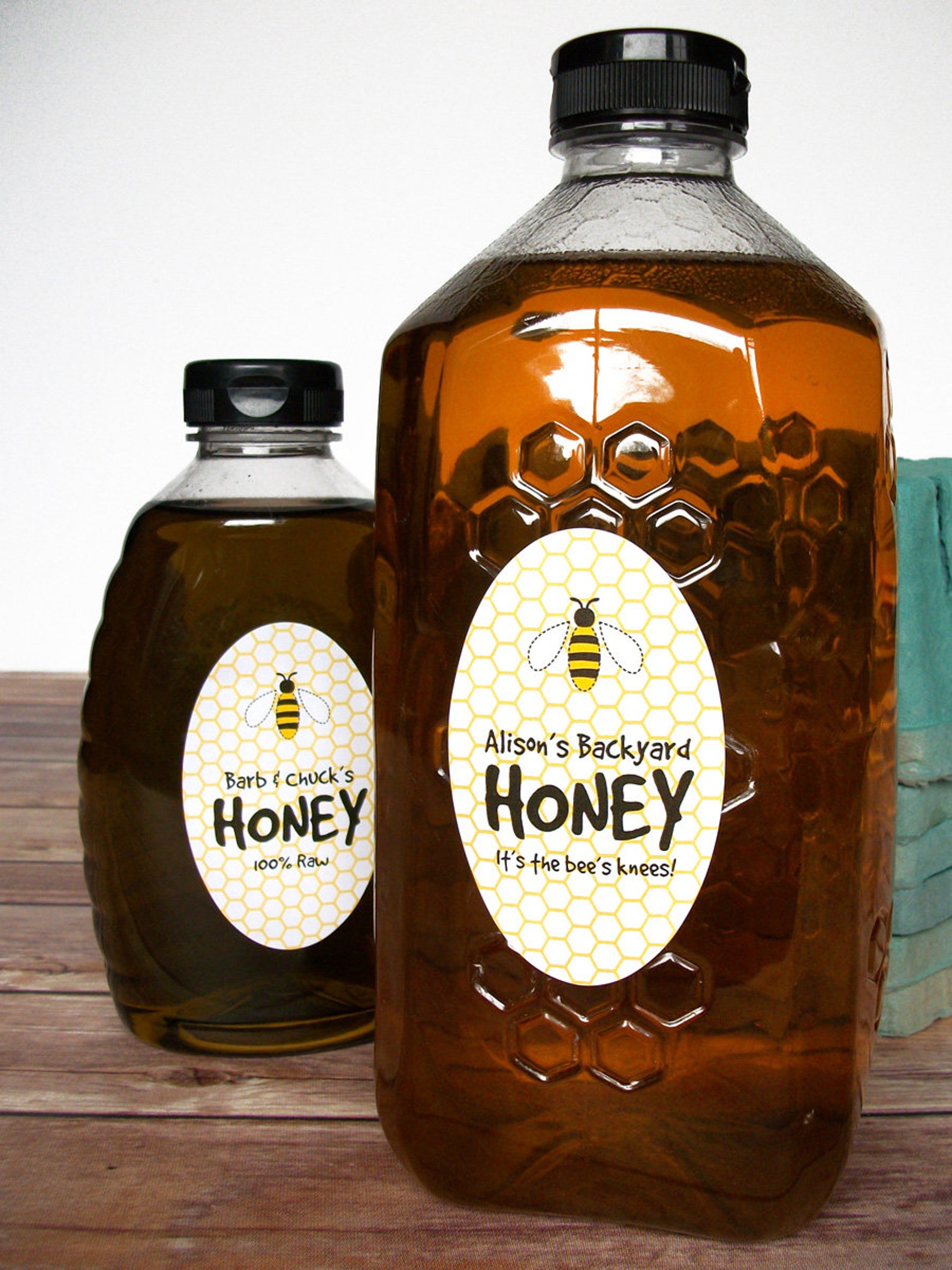 CUSTOM Large OVAL Cute Honey Labels Customized Honey Bottle & - Etsy