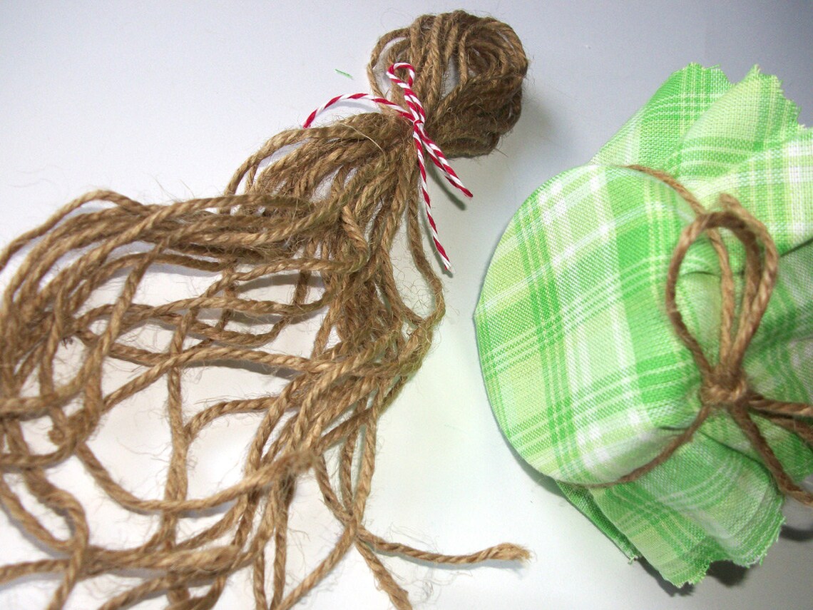 12 Natural Jute Twine Ribbons for Mason Canning Jars Rustic - Etsy