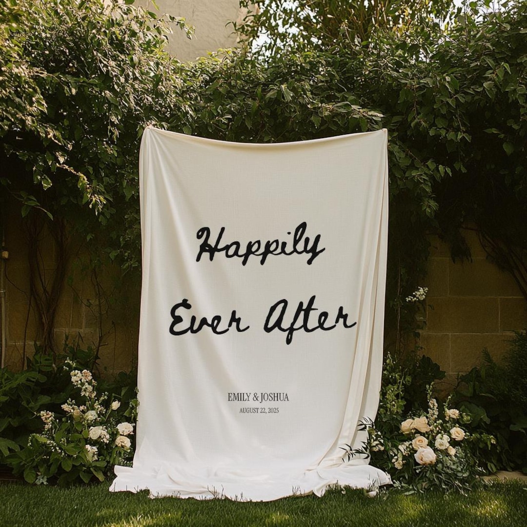Custom Wedding Banner, Happily Ever After Sign, Bridal Shower Sign ...